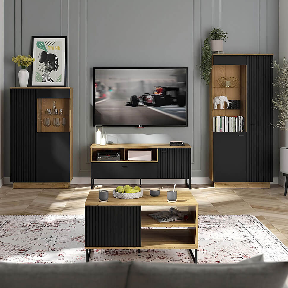 REG1D1W/150 ZENDA BRW Glass-Fronted Cabinet in London, UK | Furniture BRW by FQSHIMP LTD