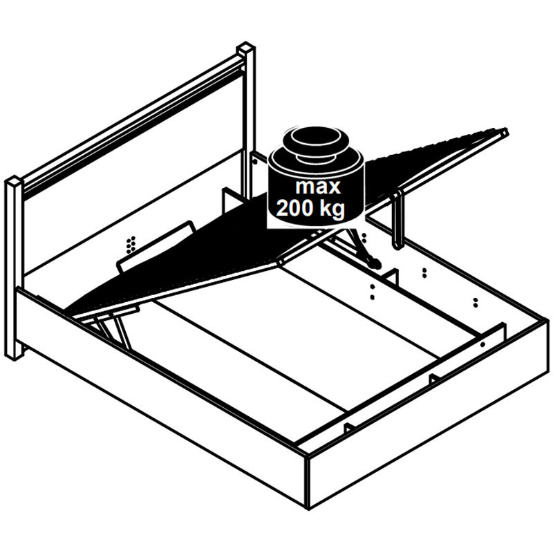 LOZ/160/B ALAMEDA BRW King Size Lift Up Storage Bed in London, UK | Furniture BRW by FQSHIMP LTD