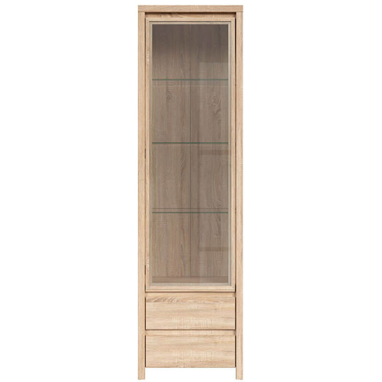 REG1W2S KASPIAN BRW (sonoma) Glass-Fronted Cabinet in London, UK | Furniture BRW by FQSHIMP LTD
